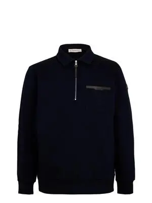 Moncler Logo Zip-up Sweatshirt - Black