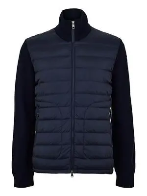 Moncler Wool Zipper Coat - Black