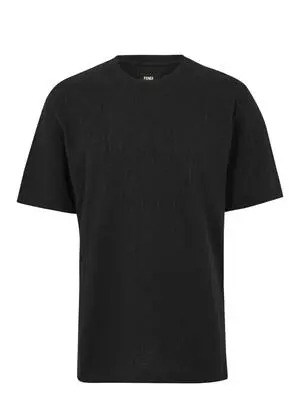 Fendi Crew Neck Short Sleeve Tee - Black