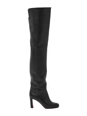 CHRISTIAN LOUBOUTIN Leather Over-the-knee Boots - Black