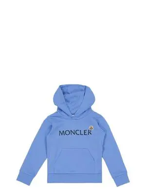 Moncler Logo Hooded Sweatshirt - Blue