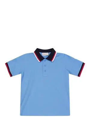 Moncler Short Sleeve Polo Shirt - Blue