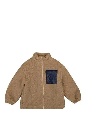 Fendi Teddy Fleece Zip-up Jacket - Brown