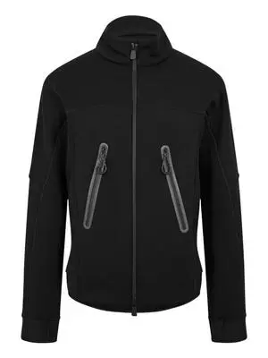 Moncler Logo Zip-up Sweatshirt - Black