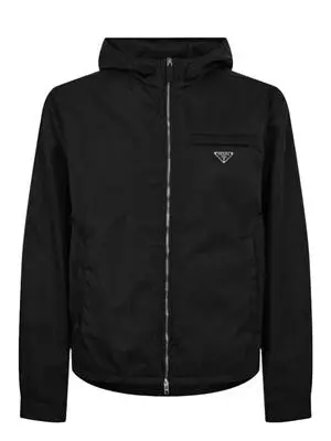 Prada Hooded Long-sleeved Jacket - Black