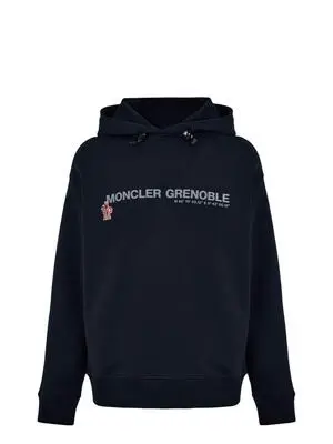 Moncler Logo Hoodie - Black