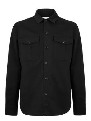 Moncler Denim Button-down Overshirt - Black