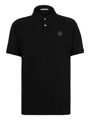 Moncler Men's Short Sleeve Polo Shirt Black