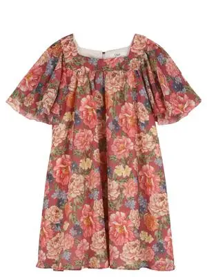 Chloé Floral Print Midi Dress - Multicolor