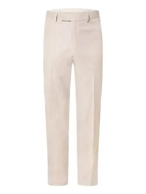 Hugo Boss Tailored Trousers With Belt Loops - Medium Beige