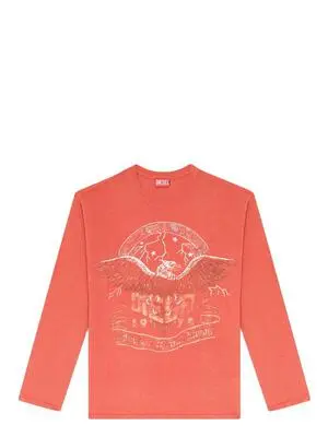 DIESEL® Long-sleeve T-shirt With Concert Graphics Red