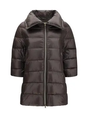 Herno Herno Midi Down Jacket With High Collar Gray