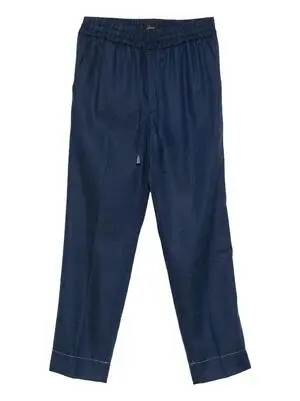 Brioni Tailored Trousers With Drawstring Waistband - Blue
