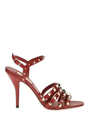 Valentino Garavani Rockstud Kidskin Sandals - Red