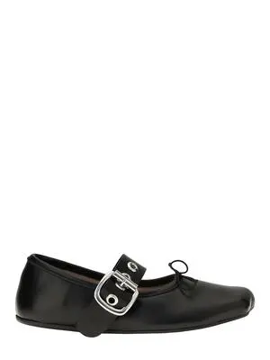 VIVIENNE WESTWOOD Alice Leather Ballerinas - Black