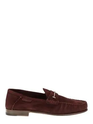 TOM FORD Suede Leather T-strap Loafers - Multicolor
