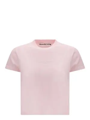 Alexander Wang Short-sleeve T-shirt With Central Logo Print - Pink