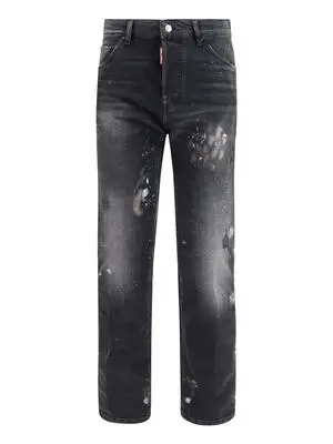 Dsquared2 Teddy Dark Wash Stretch Denim Jeans - Black