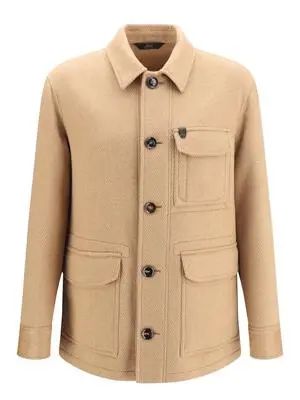 Brioni Brioni Workwear Cashmere Jacket Cream