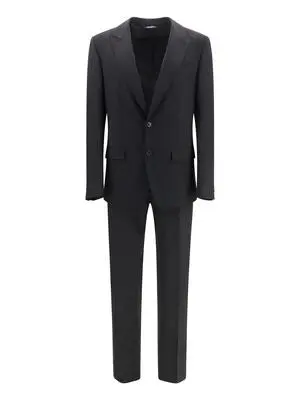 Dolce & Gabbana Martini Light Single-breasted Wool Gabardine Suit - Black