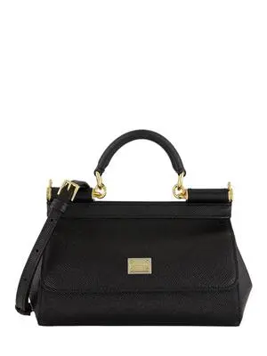 Dolce & Gabbana Small Sicily Calfskin Bag - Black