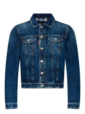 Dsquared2 Dark Highlight Mini Front Jean Jacket - Blue