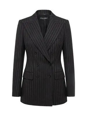 Dolce & Gabbana Double-breasted Pinstripe Blazer - Multicolor
