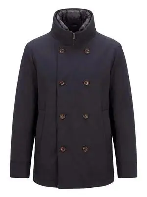 MONTECORE Dark Blue Double Breasted Jacket - Multicolor