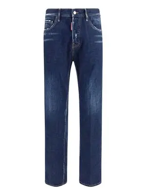 Dsquared2 Straight Leg Denim Jeans - Blue