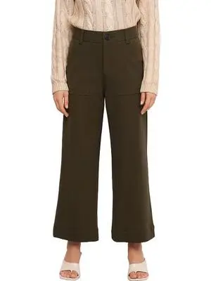 Fifteen Twenty Rylee Wide Leg Cropped Pants - Olive