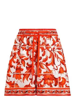 Dolce & Gabbana Maiolica-print Silk Shorts - Multicolor