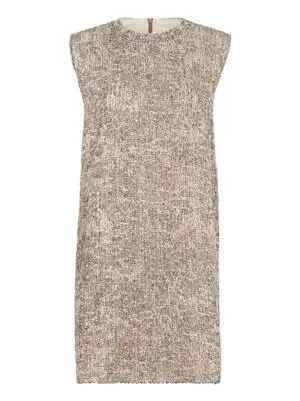 Brunello Cucinelli Sleeveless Textured Dress - Multicolor