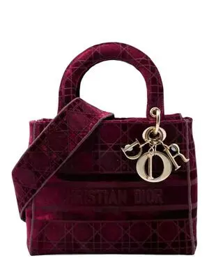 Dior Medium Lady D-lite Satchel - Red