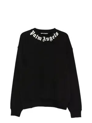 Palm Angels Logo-print Crewneck Sweatshirt - Black