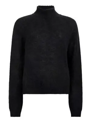 Alberta Ferretti High Neck Long Sleeve Sweater - Black