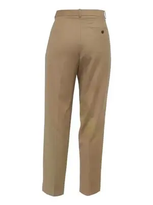 Theory High-rise Tapered Wool Trousers - Neutrals