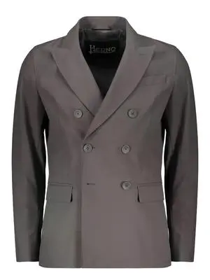 Herno Notch-lapel Double-breasted Blazer - Grey