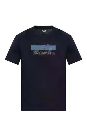 EA7 Visibility Logo-print Cotton T-shirt