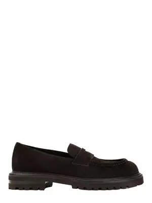 Giorgio Armani Suede Loafers - Brown