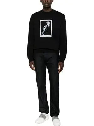Emporio Armani Logo Plaque Jeans - Blue