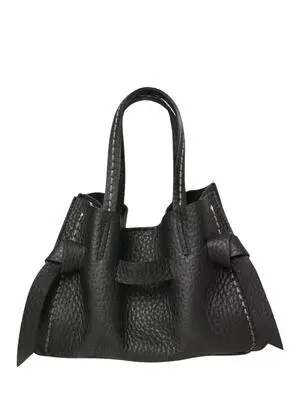 VISONA` Visona Small Vittorina Leather Tote Bag - Black