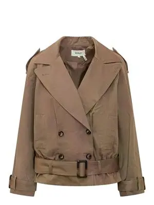 BA&SH Ba&Sh Double-Breasted Belted Jacket