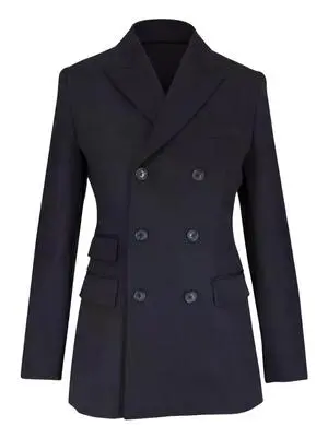 NILI LOTAN Noah Double-breasted Peak-lapel Blazer - Black