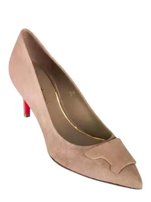 Santoni Sibil Pointed-toe Pumps In Suede - Neutrals
