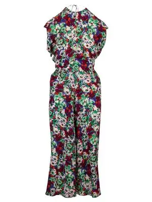 Marni Floral-print Silk Midi Dress - Red