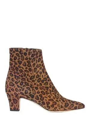 MANOLO BLAHNIK Manolo Blahnik Myconia Leopard-Print Ankle Boots