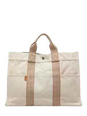 Hermès Canvas Fourre Tout Mm Tote Bag - Neutrals