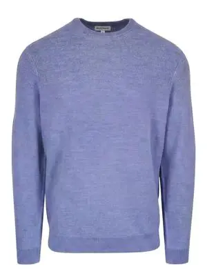 Peter Millar Crew Neck Fine Knit Sweater - Blue