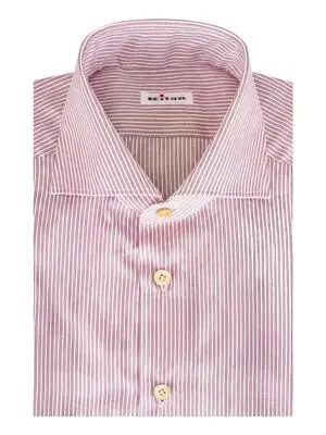 Kiton Vertical-stripe Shirt - Red