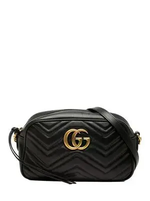 Gucci Gucci GG Marmont Matelassé Calfskin Crossbody Bag Black
